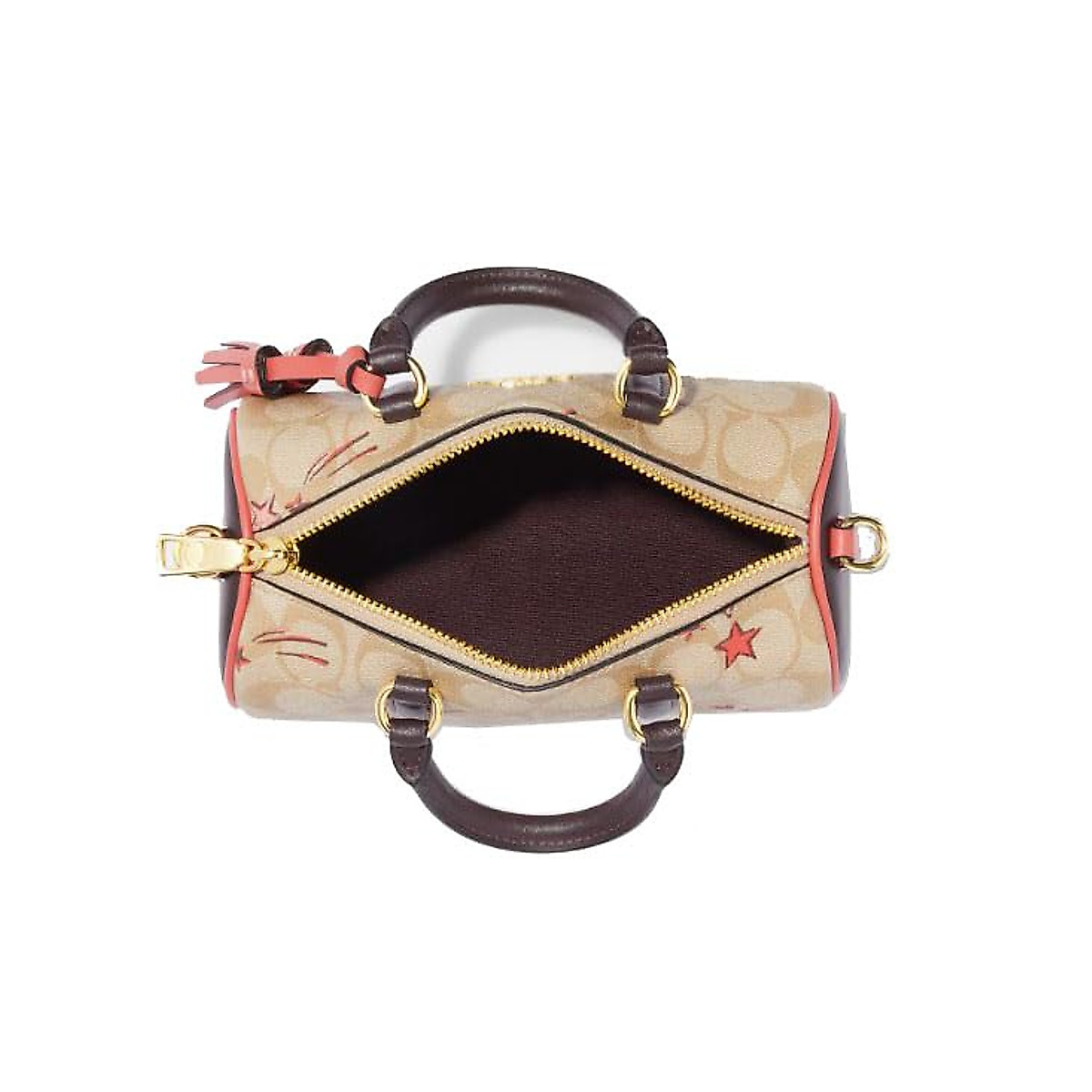 COACH Women's Lacey Crossbody in Signature Canvas (Signature Heart Star - Light Khaki Multi)