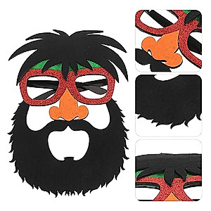 ABOOFAN Christmas Decor Halloween Eyeglasses Beard Mask Cartoon Pineapple Glasses Frame Beard Halloween Party Photo Booth Props Outdoor Halloween Decorations
