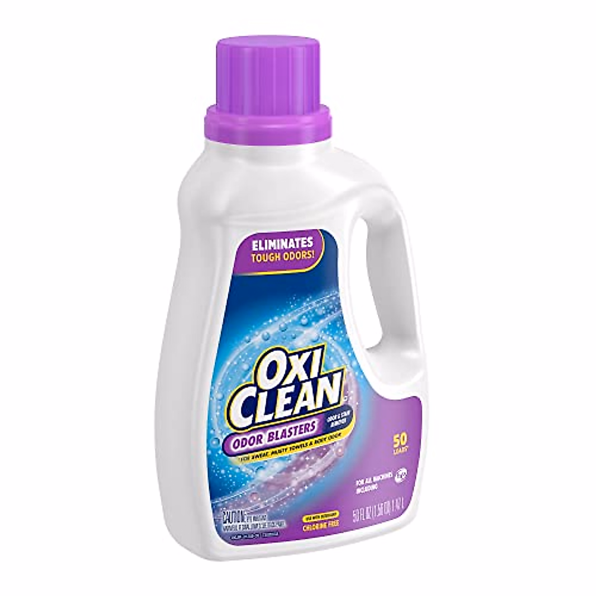 OxiClean Odor Blasters Odor and Stain Remover Laundry Booster Liquid, 50 fl oz