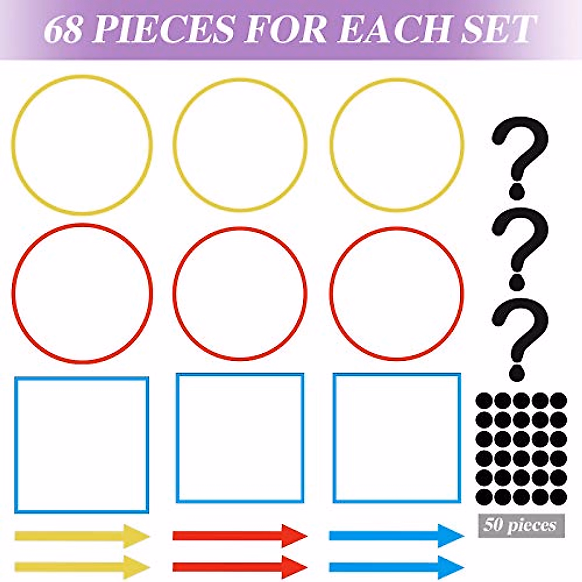 68 Pieces Giant Magnetic Number Bonds Line Math Magnetic Counters Place Value Math for Kindergarten,Teacher Aid Dry Erase Whiteboard Accessories, Suitable for Children Over 5 Years Old