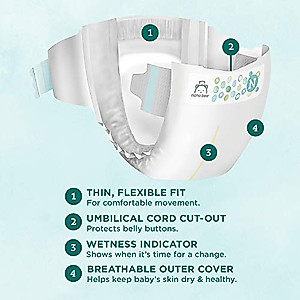 Amazon Brand - Mama Bear Gentle Touch Diapers, Hypoallergenic, Newborn, 30 Count