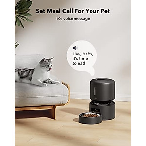 PETLIBRO Automatic Cat Feeder, Pet Dry Food Dispenser Triple Preservation with Stainless Steel Bowl & Twist Lock Lid, Up to 50 Portions 6 Meals Per Day, Granary for Small/Medium Pets