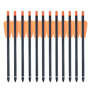 e5e10 12PCS Crossbow Arrows Bolts 7.5" 15" Carbon Arrows Crossbow Bolts Mini Bow Hunting (15inch)