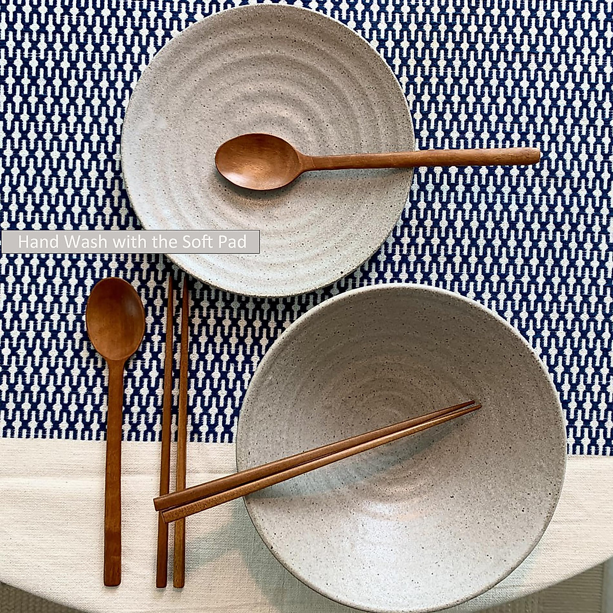 cozymomdeco Korean Made Natural Lacquer Coated Wooden Chopsticks & Spoon Utensil Flatware Jujube Tree Ottchil Natural Lacquer Stocking Stoffer Gift for Mom (2SET)