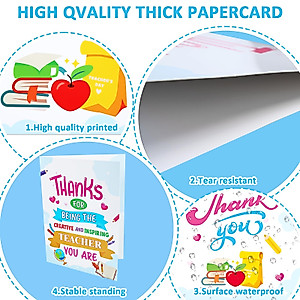 Teacher Thank You Card From Student Teacher Gift Card Teacher Appreciation Jumbo Card, Greetings Teacher Thank You Card with Envelopes for Christmas Gifts Thank You Big Card Large 14 x 21.26 inch