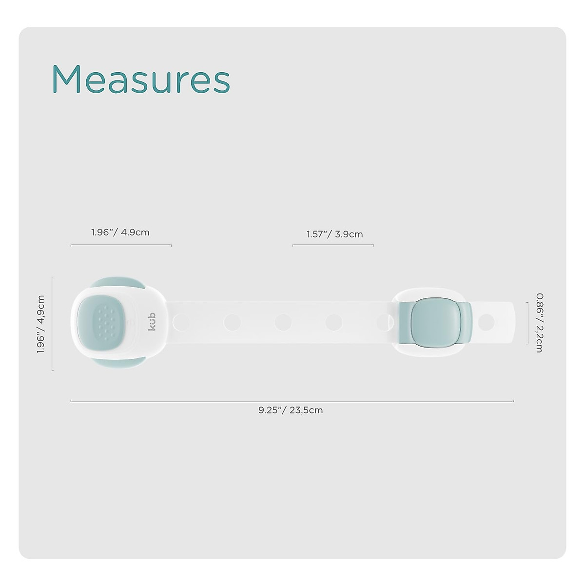 Baby Proofing Child Safety Strap Locks + Child Proof Outlet Covers (6+6 Pack) - Safety Locks for Baby with 3M Adhesive - Child Proof Cabinet Latches for Drawers, Fridge, Toilet - No Drilling (Green)