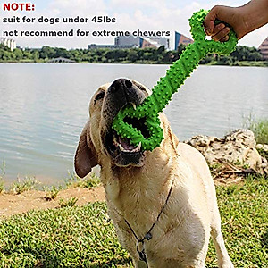 LECHONG Durable Dog Chew Toys 13 Inch Bone Shape Extra Large Dog Toys with Convex Design Strong Tug Toy for Aggressive Chewers Medium and Large Dogs Tooth Cleaning