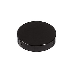 Plastic Smooth Black Lid With a Foam Liner for Jar (24 Pack) (Neck Size 43-400)