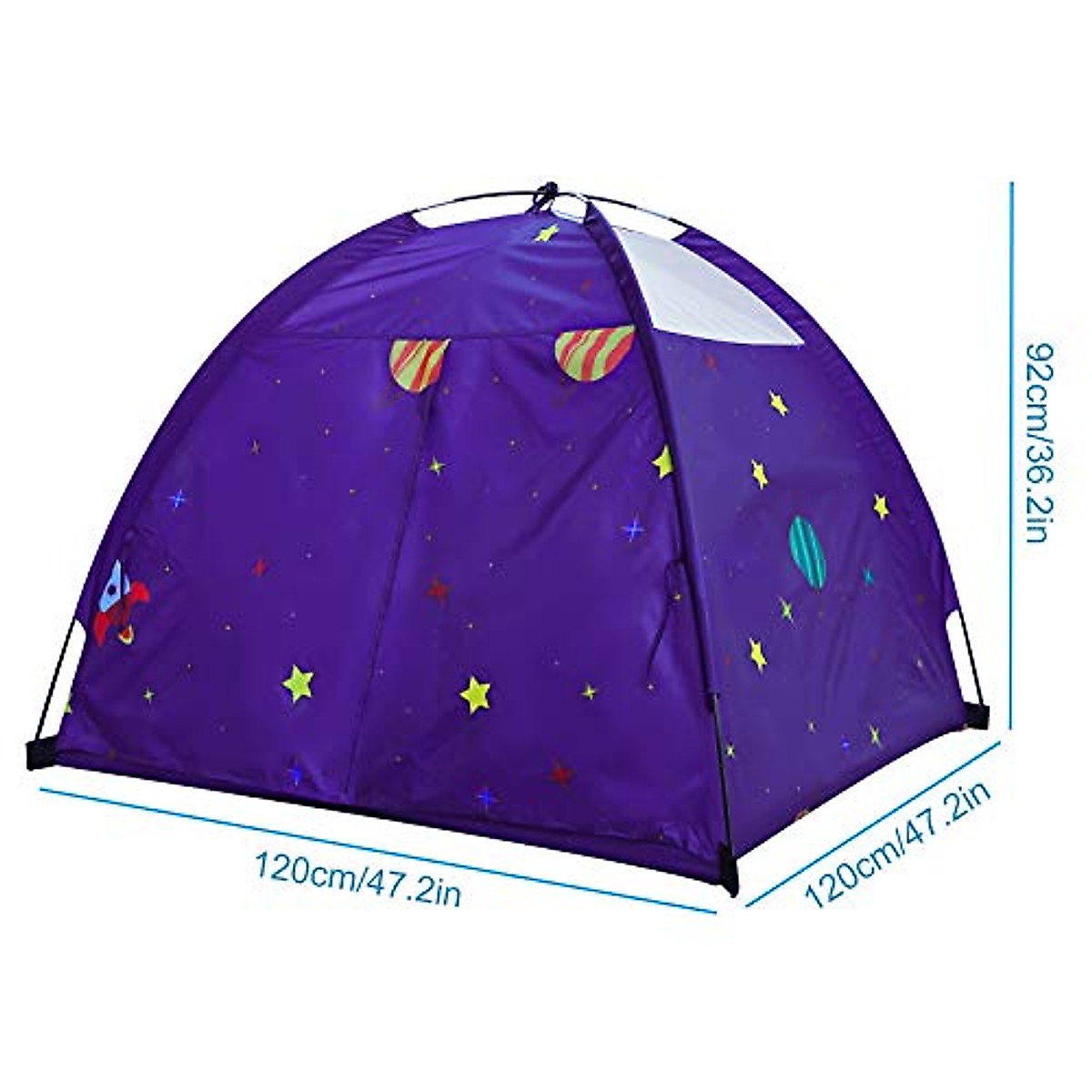 Homfu Kids Play Tent Outdoor Boys Indoor Playhouse for Children Tents Toddler Girls Gift Game Play HouseToys (Purple)