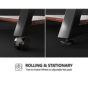 FITUEYES Design Corner TV Stand for 32 37 43 55 65 Inch TV, TV Cart Floor Stand with Mount for LCD/LED Flat Curved Screens, Modern Floor TV Stand with Wooden Storage Shelves, Eiffel Series