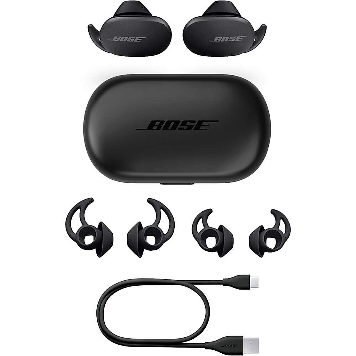 Bose QuietComfort Noise Cancelling Earbuds-Bluetooth Wireless Earphones, Triple Black