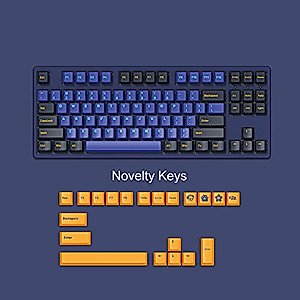 Akko Horizon 3087DS 87-Key TKL Wired Gaming Mechanical Keyboard, Programmable with Cherry Profiled PBT Double Shot Keycaps and N-Key Rollover (Akko Cream Blue Tactile Switch)