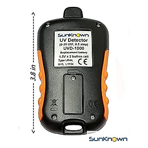 Sunlight Meter for Measuring Harmful Ultraviolet Solar Light Radiations - Portable UV Intensity Meter & UV Sun Light Strength Tester - Handheld Digital UV Index Sensor - by SunKnown