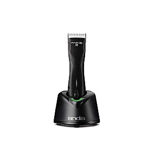 Andis Pulse Zr II 5-Speed Detachable Blade Clipper, Cordless, Removable Lithium Ion Battery - Black, dogs