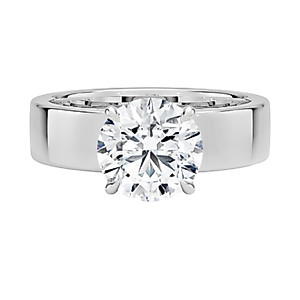 10K Solid White Gold Handmade Engagement Rings 2 CT Round Cut Moissanite Diamond Solitaire Bridal Wedding Rings for Her Women Minimalist Ring Anniversary Propose Gift (7)