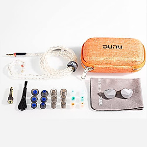 Linsoul DUNU KIMA 10mm DLC Dynamic Driver in Ear Earphone, HiFi IEM with Dual Cavity, Air Flow Control Front, Zinc Alloy Shell, Detachable Litz OCC Silver-Plated Cable for Audiophile Musician Stage DJ