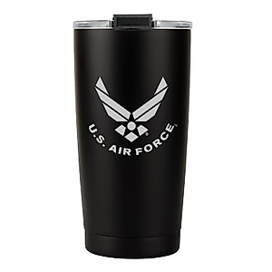20oz Air Force Tumbler, Double-Walled Insulated Steel USAF Coffee Mug with Lid | Air Force Gifts | USAF 20oz Tumbler