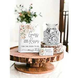 Your Main Event Prints Floral How Many Kisses For The Mrs Game, Guess How Many Bridal Shower Games and Activities