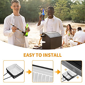 GARNETIN Nexgrill Grill Drip Pan & Grease Catcher Cup Set with 15 Aluminum Foil Liners - Nexgrill Replacement Parts, Nexgrill Grease Tray