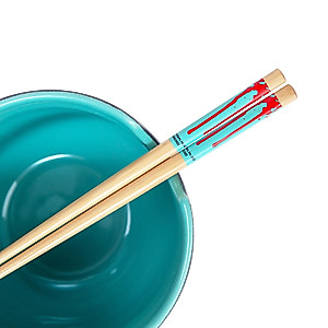 FRIDAY THE 13TH Jason Voorhees 20-Ounce Ramen Bowl and Chopstick Set Blue (WBH701KD)