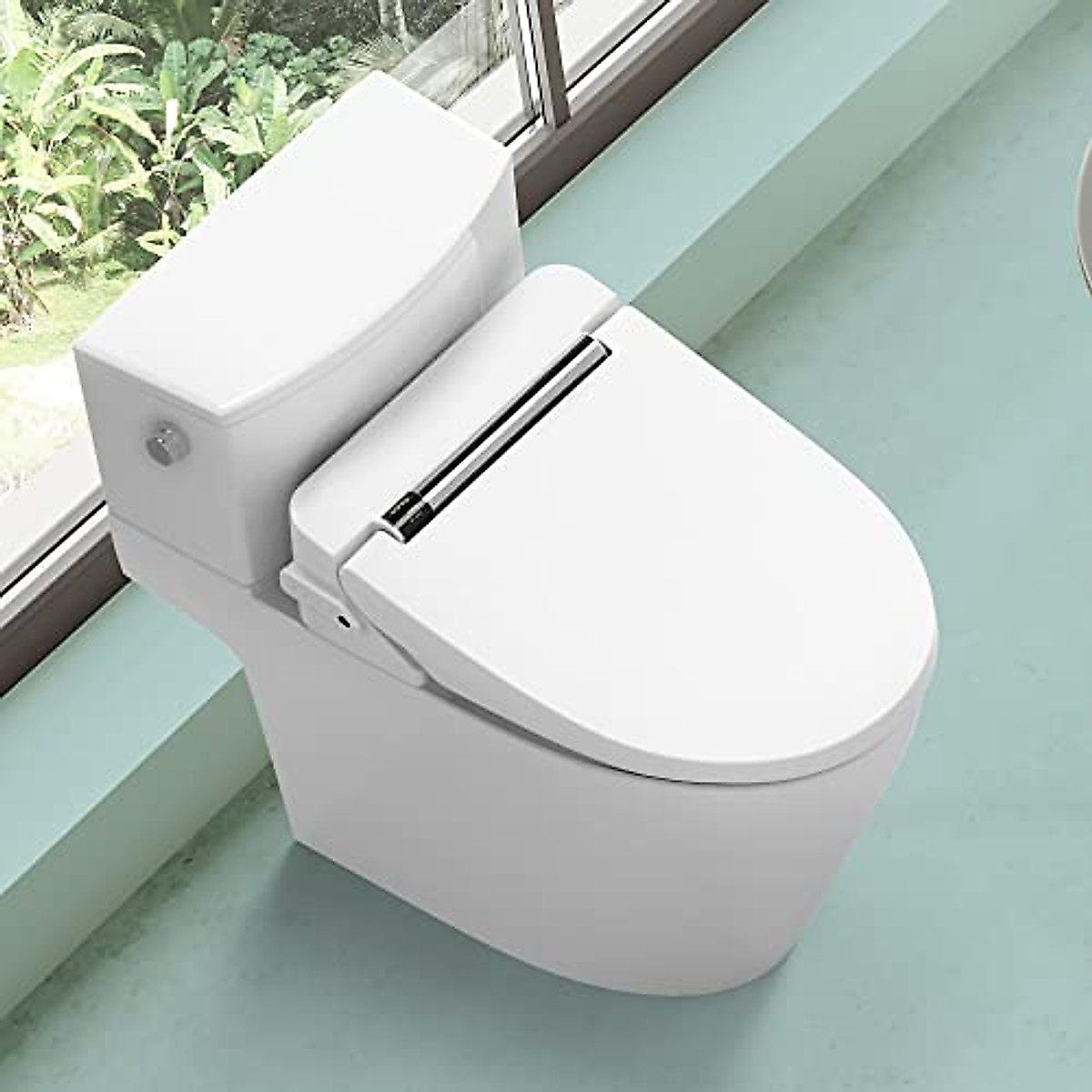 VOVO VB-4000SE Electric Smart Bidet Toilet Seat with Dryer, Heated Toilet Seat, Warm Water, Deodorization, LED, Full Stainless-steel Nozzle - White, Elongated