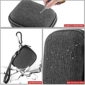 Geekria Shield Headphones Case Compatible with Skullcandy Jib True 2, Indy, Grind Fuel True Wireless in-Ear Earbud Case, Replacement Hard Shell Travel Carrying Bag with Cable Storage (Grey)