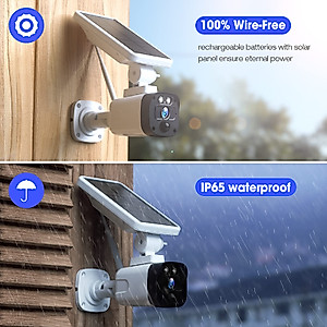 Topiacam Wireless Security Camera System Outdoor with Solar Powered for Home Includes Base Station and Cameras, 3MP Night Vision with 2-Way Audio (4 Solar Camera Set)