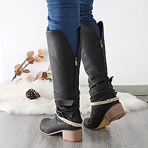 Womens Sandals, Womens Cowboy Boots Square Toe Women Heels Boots Comfy Boots Orthopedic Heels House Spring Boots White Slip On Shoes for Women