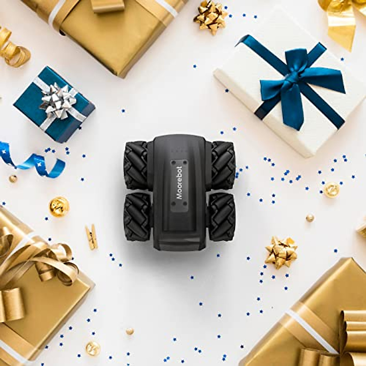 Moorebot Scout - Versatile Tiny AI Camera Robot, Pets/Elderly Watching/Security/Smart Home/Crawlspace Inspection, 1080P, Auto Patrol, Nightvision, Track Option, Indoor (2023)