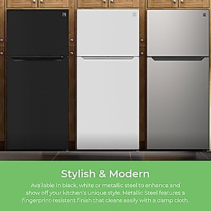 Kenmore 4661352 30" W Top Freezer Refrigerator with Adjustable Glass Shelving, Humidity Control Crispers, Quiet and Energy Efficient Inverter Compressor, White