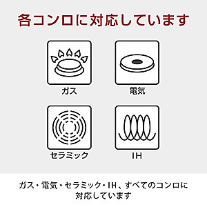 ダイレクトテレショップ Direct Teleshop Flavor Stone 9.4 inches (24 cm) Frying Pan Saute Pan Single Item (Red) Non-stick