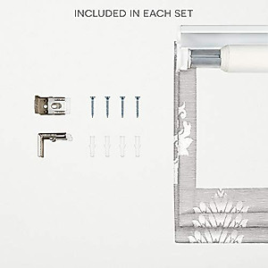 Exclusive Home Curtains Marseilles Damask 100% Blackout Roman Shade, 27"x64", Silver