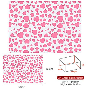 MIAHART 60 Sheets Mother's Valentine Day Gift Wrapping Tissue Paper Birthday, Tissue Paper for Home, Kitchen, DIY Crafts, Wrapping Accessory