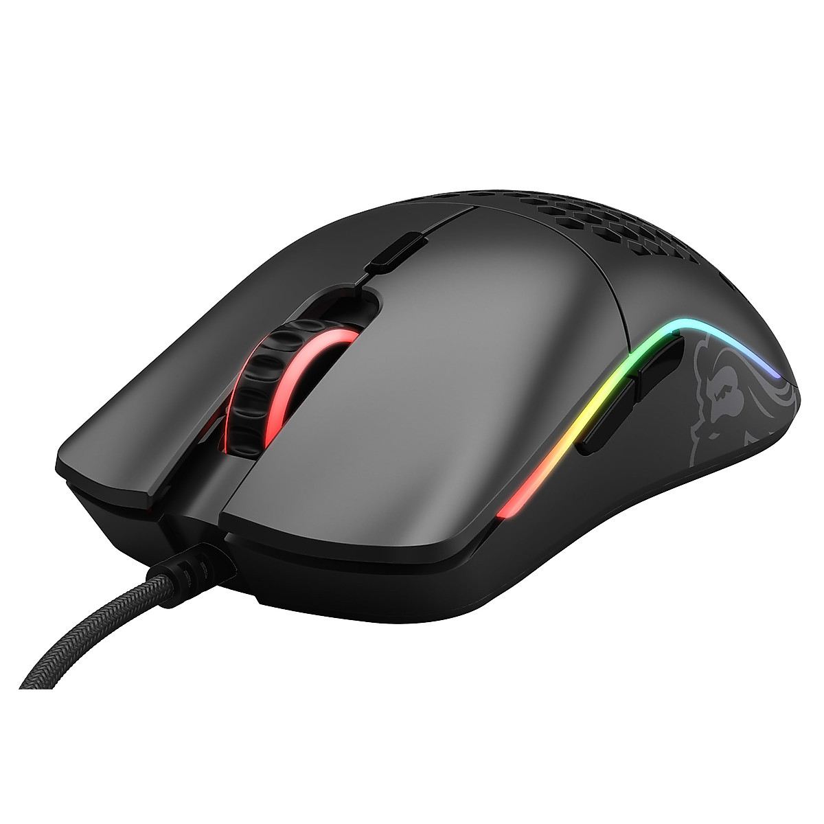 Glorious Model O Wired Gaming Mouse 67g Superlight Honeycomb Design, RGB, Pixart 3360 Sensor, Omron Switches, Ambidextrous - Matte Black