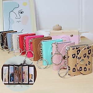 Mini Photo Keychain, DIY Small Custom Leather Memory Photo, Picture Keychains Personalized Album, Mini Cute Key Ring Keychain with Picture Book for Family, Boyfriend, Couples, Dog, Friends_MPKM