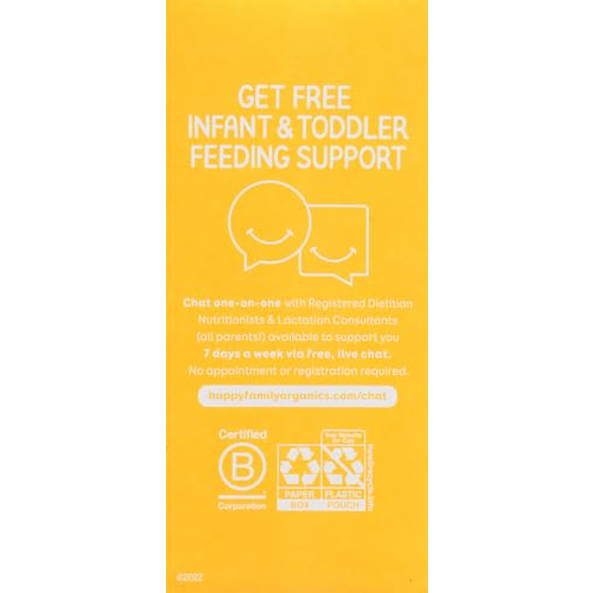 Happy Baby Organics Clearly Crafted Stage 2 Baby Food Bananas Raspberries & Oats, 4 Ounce Pouch Resealable Baby Food Pouches, Fruit & Veggie Puree, Organic Non-GMO Gluten Free Kosher (Pack of 8)