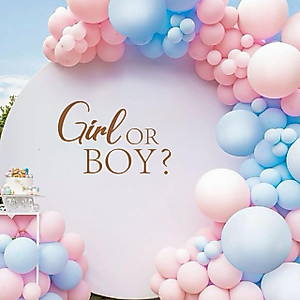 CIEQR Girl or Boy Gender Reveal Sign Decal - Baby Shower Party Decal Sign, Baby Shower Decorations for Party, Balloon Arch, Backdrop, Room...…