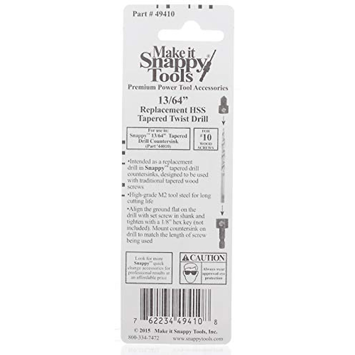 Snappy Tools Replacement 13/64 Inch HSS Tapered Drill (Replaces Part # 49413) #49410