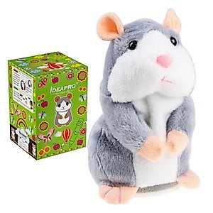 Talking Hamster Plush Toy Repeat What You Say, Talking Stuffed Animal Talk Back Hamster Toy for Kids, Talking Repeating Record Interactive Hamster Toy for Birthday Funny Gift Kids Early Learning