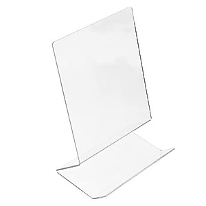 ULTECHNOVO 2pcs Transparent Tablet Holder Magazine File Holder Desktop Organizer Shelves for Books Tabletop Bookends Records Holder Book End Book Support Bookshelf Student Acrylic