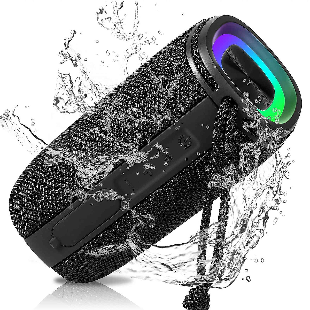 UrbanX Scorpio Series Bluetooth Speaker, IPX6 Waterproof Speakers HD Surround Sound with Punchy Bass, True Wireless Pairing, BT5.3, Portable Speaker for Mi Play - Black