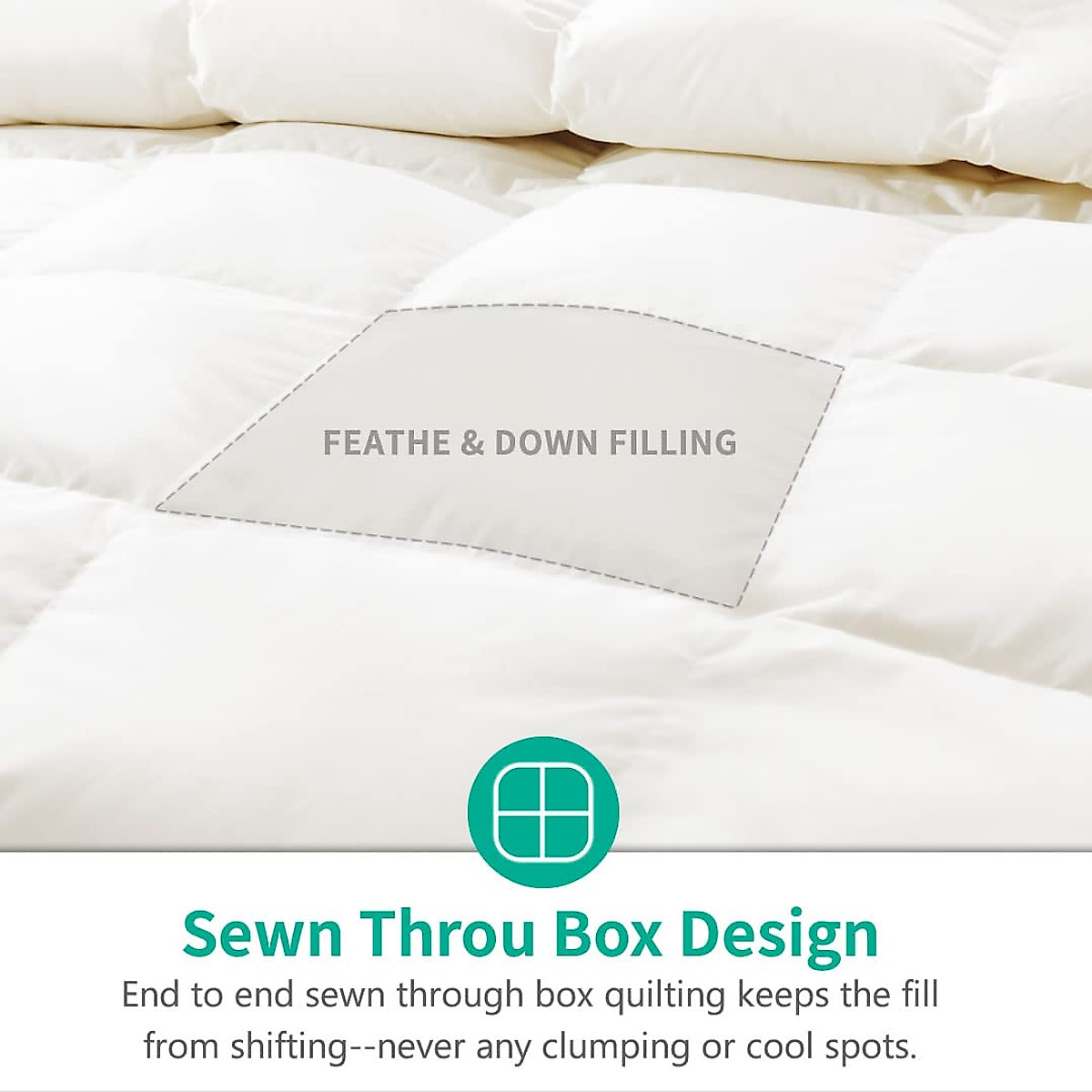 APSMILE 2PCS Down comforters and Duvet Cover Set