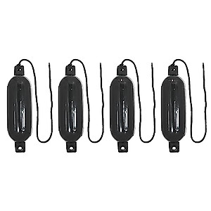 Extreme Max 3006.7384 BoatTector Inflatable Fender Value 4-Pack - 6.5" x 22", Black