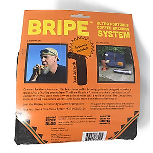 Bripe Coffee Brew Pipe Kit, Portable Espresso or Tea Maker for Traveling, Torch Lighter Included