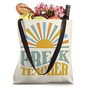 Retro Pre-K Grade Teacher Funny Pre School Teacher Life Boho Tote Bag
