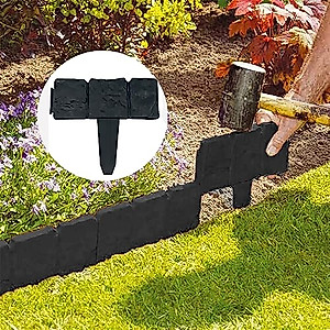 10pcs Faux Stone Garden Edging Border - Anti-deform Design, Yard and Garden Landscape Edging