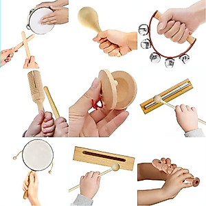Stoie’s International Wooden Music Set - Toddler Musical Instruments for Kids Ages 5-9 Montessori Baby Musical Instruments for Toddlers 3-5 Kids Musical Instruments Toys Music