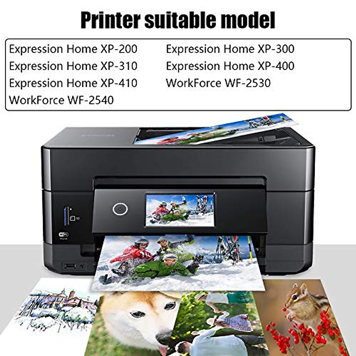 NoahArk 3 Packs 200XL Remanufactured Ink Cartridge Replacement for Epson 200 XL T200XL use for Expression Home XP-200 XP-300 XP-310 XP-400 XP-410 Workforce WF-2520 WF-2530 WF-2540 Printer (3 Black)