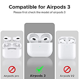 CRETANBULL Genuine Leather Airpods 3 Case – Airpods 3rd Generation Case Compatible with Magsafe & Supports Wireless Charging – Pop Out Your Airpods with Ease (Onyx)