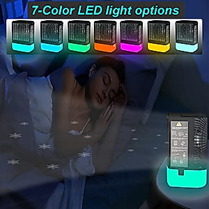 Portable Air Conditioner Fan, Personal Air Cooler, Built in 4000mAh Battery With Remote, Evaporative Mini Air Conditioner Humidifier Fan for Bedroom/Home/Office/Camping.